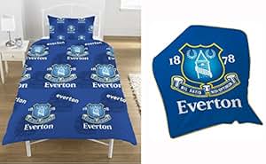 Everton Fc Single Duvet Bedding Set And Fleece Blanket.: Amazon.co.uk ...