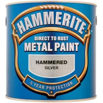 Hammerite Silver Hammered Effect Metal Paint 2.5L: Amazon.co.uk ...