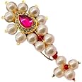 SWAMI Maharashtrian Traditional Jewellery Peshwai Nath Safety Saree Pin ...