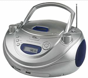 Elta 6695 Radio mit CD-Player (USB, SD-Karten Slot, MP3) Silber/blau ...