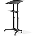 BONTEC Mobile Standing Laptop Desk Converter, Sit Stand Desk with ...