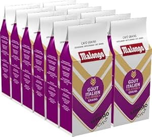 Malongo Café en grains Goût Italien - 12 paquets de 250 g: Amazon.fr ...
