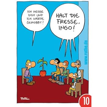 Postkarte A6 +++ CARTOON von modern times +++ HALT DIE FRESSE INGO +++ KÖPENICKER CG © RUTHE ...