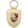 ORIGINAL Porsche Schlüsselanhänger SCHWARZ Leder mit Wappen WAP0500900E ...