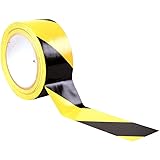 GTSE Hazard Tape Black and Yellow, 50mm (2") x 33m, Strong Adhesive Warning/Caution Tape, Floor ...