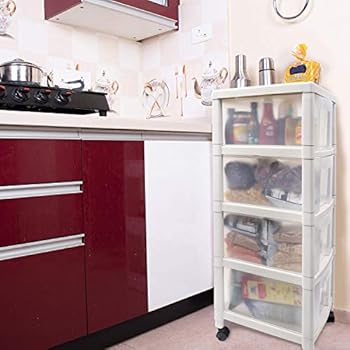 Veer Multipurpose Plastic Modular 4 Drawer System, Chest Storage ...