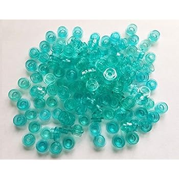 LEGO Round Stud Plate 1x1 Transparent Light Blue x50 (85861): Amazon.co ...