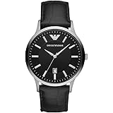Armani Exchange Herren Analog Quarz Uhr mit Leder Armband AX1818 ...