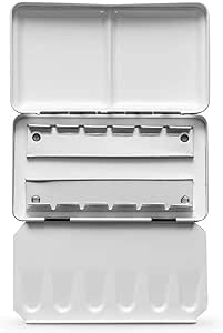 Empty Metal Watercolour Box : will hold 12 Half Pans or 6 Full Pans ...