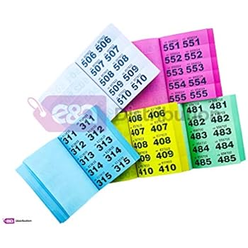 Cloakroom Tickets, 1 to 1000 (10 Pack): Amazon.co.uk: Office Products