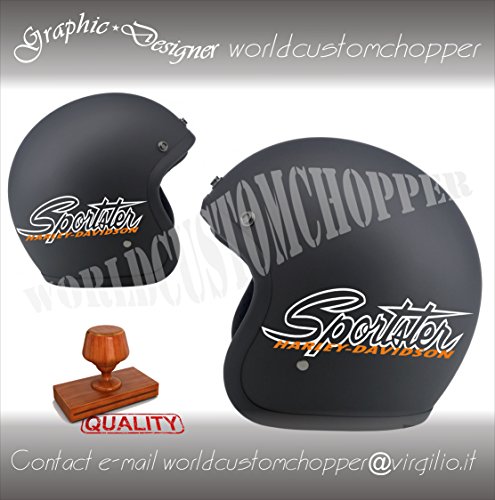worldcustomchopper Stickers Stickers Harley Davidson Sportster Replica Helmet Moto Custom ...