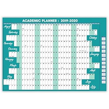 New Style 2019-2020 Mid Year Planner A1 Large Laminated Academic Wall ...