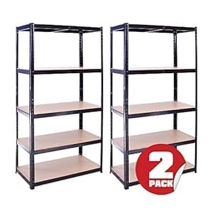 Garage Shelving Units: 180cm x 90cm x 45cm | Heavy Duty Racking Shelves ...