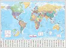 Collins World Wall Laminated Map (Wall Map): Amazon.co.uk ...