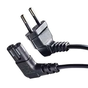 Netzkabel Stromkabel Flachstecker auf Euro-8 gewinkelt: Amazon.de ...