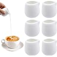 CONNECTION White Ceramic Milk Jug 6 Pcs Small Milk Jug 50ml Mini ...