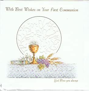 Best Wishes on your First Communion Greetings Card Religious 2426 ...
