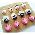 12 Edible Sugar Cake Decorations: Mini Farm Animals : Amazon.co.uk: Grocery