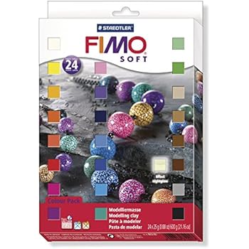 Fimo Soft Starter Pack 12 x 56g Multicolour Blocks: Amazon.co.uk: Toys ...