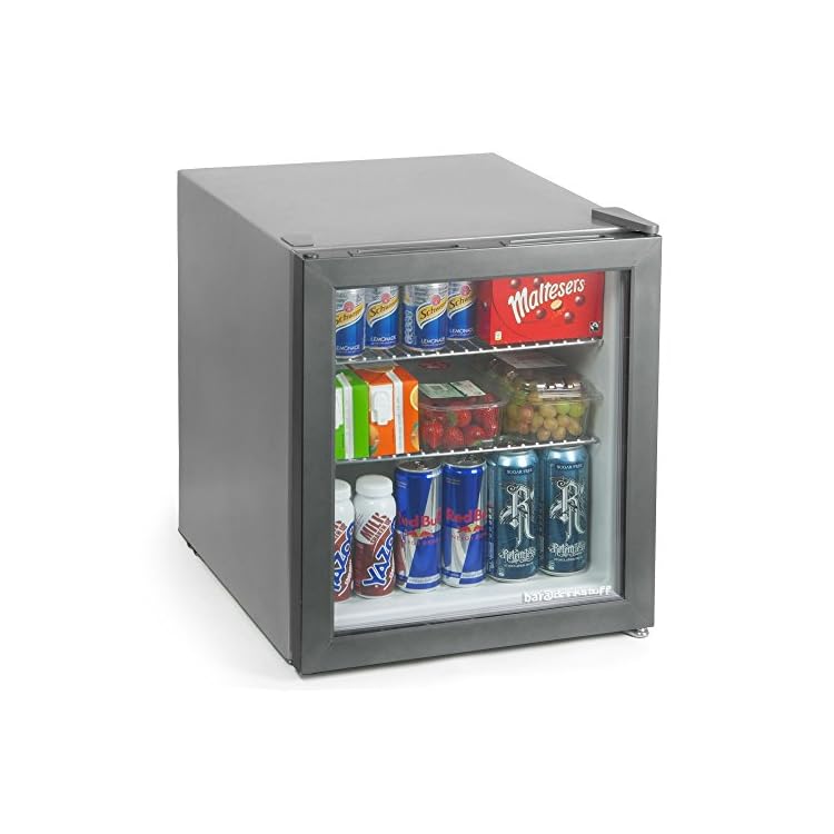 bar@drinkstuff Frostbite Mini Fridge Silver – 49ltr Compact ...