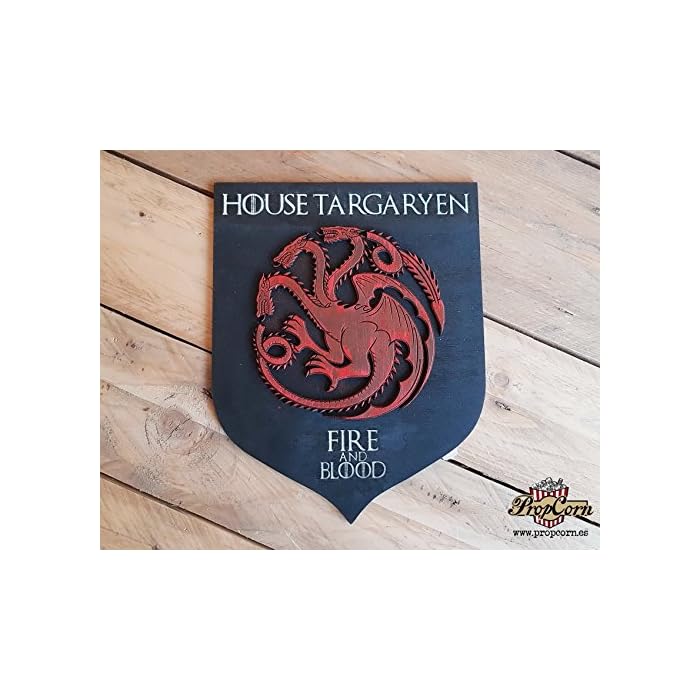 Buy Targaryen House, shield of Game of Thrones. Fire and Blood, Dragon ...