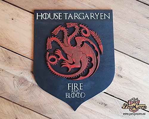 Buy Targaryen House, shield of Game of Thrones. Fire and Blood, Dragon ...