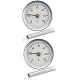 Clip On Hot Water Pipe Thermometer 0-120C 63MM Radiator Balancing ...