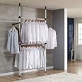 Amazon.de: Cocoarm Teleskop Garderobensystem Kleiderstangen mit 2 ...