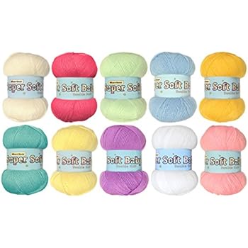 Marriner Yarns Double Knit Bumper Pack | 20 x 100g Balls of Double ...