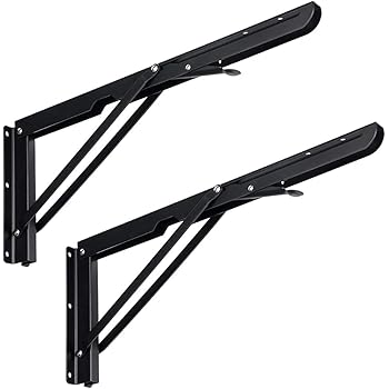 Table Worktop Folding Shelf Support Brackets Wall Mounted Hinged Spring ...