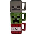 Zak Designs Minecraft Unique 3D Sculpted Ceramic Coffee Mug Set ...