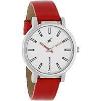 Fastrack Quartz Analog White Dial Leather Strap Watch for Girls ...