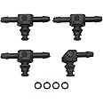 JUUDDENPARTS 4Pcs Common Rail Diesel Injector Leak Off Pipe Return ...
