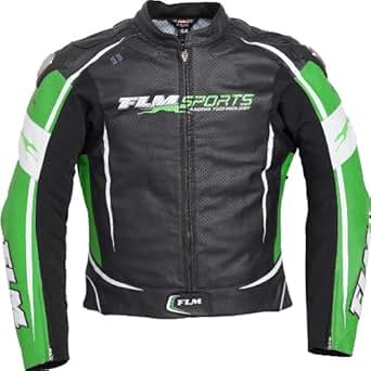 FLM Motorradjacke, Motorradkombijacke Sports Leder Kombijacke 3.0 grün ...