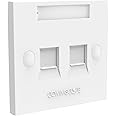 Commscope Faceplate Kit, 2 Port, British Standard, Shuttered, White ...