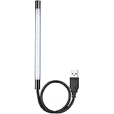 QOTSTEOS USB Mini LED Light - Portable Computer Reading Lamp with Flexible Gooseneck (Black ...
