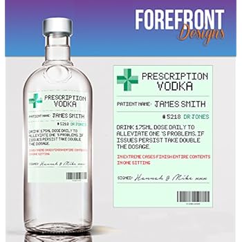 PERSONALISED VODKA BOTTLE LABEL - ANY NAME & MESSAGE: Amazon.co.uk ...