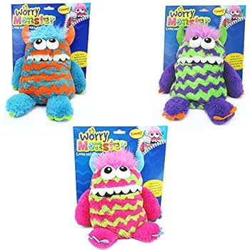 Worry Monster Plush Soft Toy blue & orange: Amazon.co.uk: Toys & Games