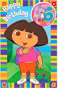 Dora the Explorer Birthday Card Age 6: Amazon.co.uk: Kitchen & Home