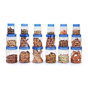 Buy Cello Checkers Plastic Container Set, 18-Pieces, Blue Online at Low ...
