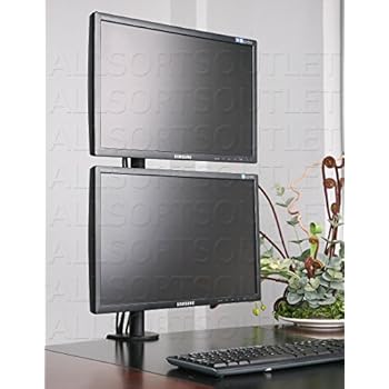 Vertical Stacked Dual Double Twin LCD LED TFT Computer Monitor Desk ...