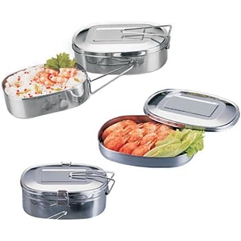 Vesperbox Klappbox Edelstahl Vesperdose Frühstücksbox Brotdose klein ...