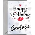 Happy Birthday Captain - Birthday card for Wife Husband Partner ...