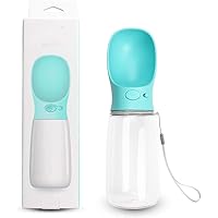 Emwel Dog Water Bottle - 550ml Water Feeder Leak Proof Portable Puppy Water Dispenser with ...