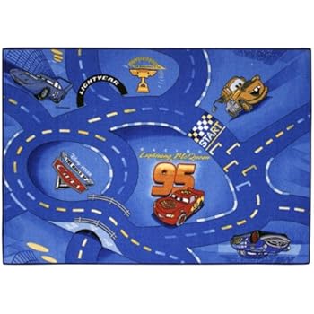Disney Pixar Cars Children's Bedroom Rug Featuring Lightning Mcqueen ...