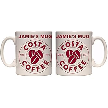 COSTA COFFEE Personalised Mug Cup. YOUR NAME Printed MUG Coffee Tea Cup ...