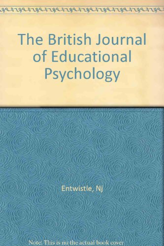 The British Journal Of Educational Psychology: Amazon.co.uk: Entwistle ...