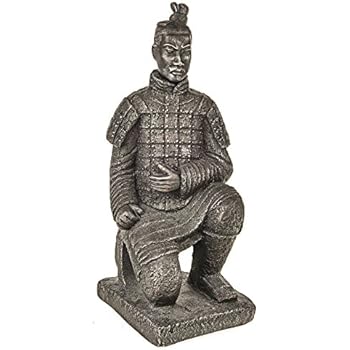 Large Garden Sculpture - Chinese Warrior Stone Statue: Amazon.co.uk ...