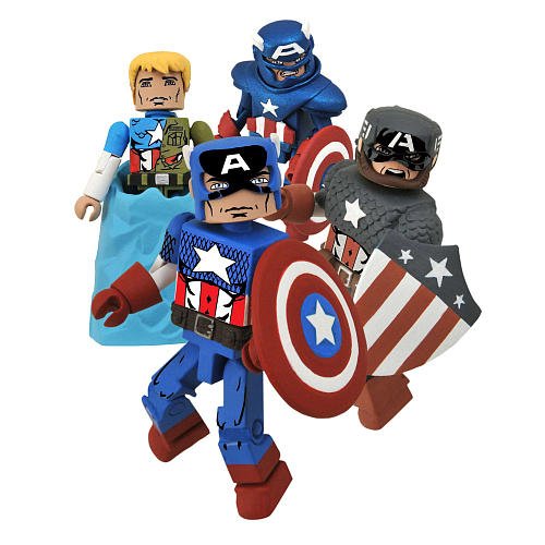 Buy Diamond Select Marvel Minimates Exclusive Mini Figure 4Pack Captain ...