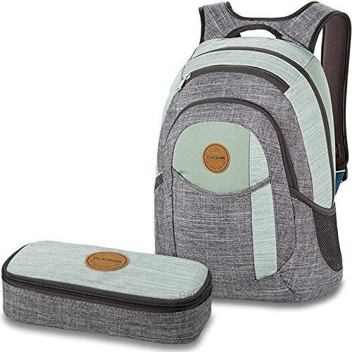DAKINE 2er Set Laptop Rucksack Garden + School CASE Mäppchen Seaglass ...